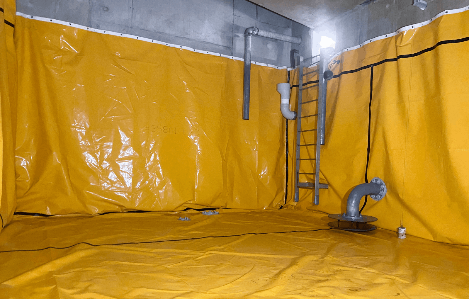 Custom Made Reinforced PVC Concrete Tank Liners